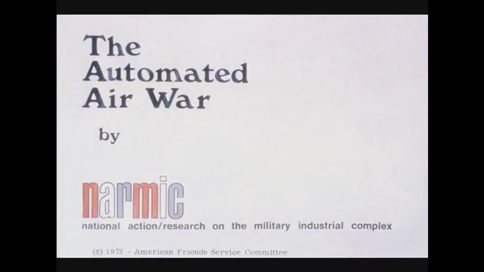 Automated Air War | American Friends Service Committee